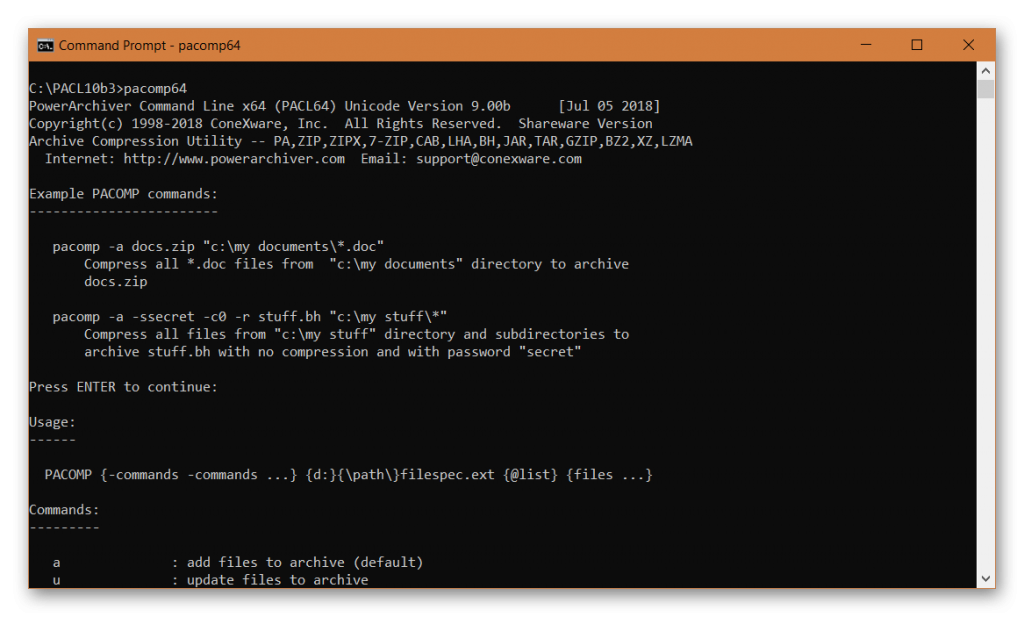 PowerArchiver Command Line (PACL) 9.0 Beta 4 is out! – PowerArchiver